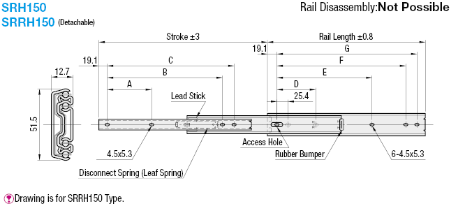 Telescopic Slide Rails/Heavy Load/Three Step Slide by MISUMI | MISUMI ...