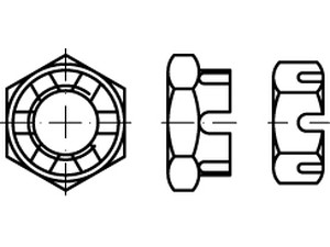 Castellated Nut, Tall Type, 1 Type, Fine-Thread by SUNCO | MISUMI ...