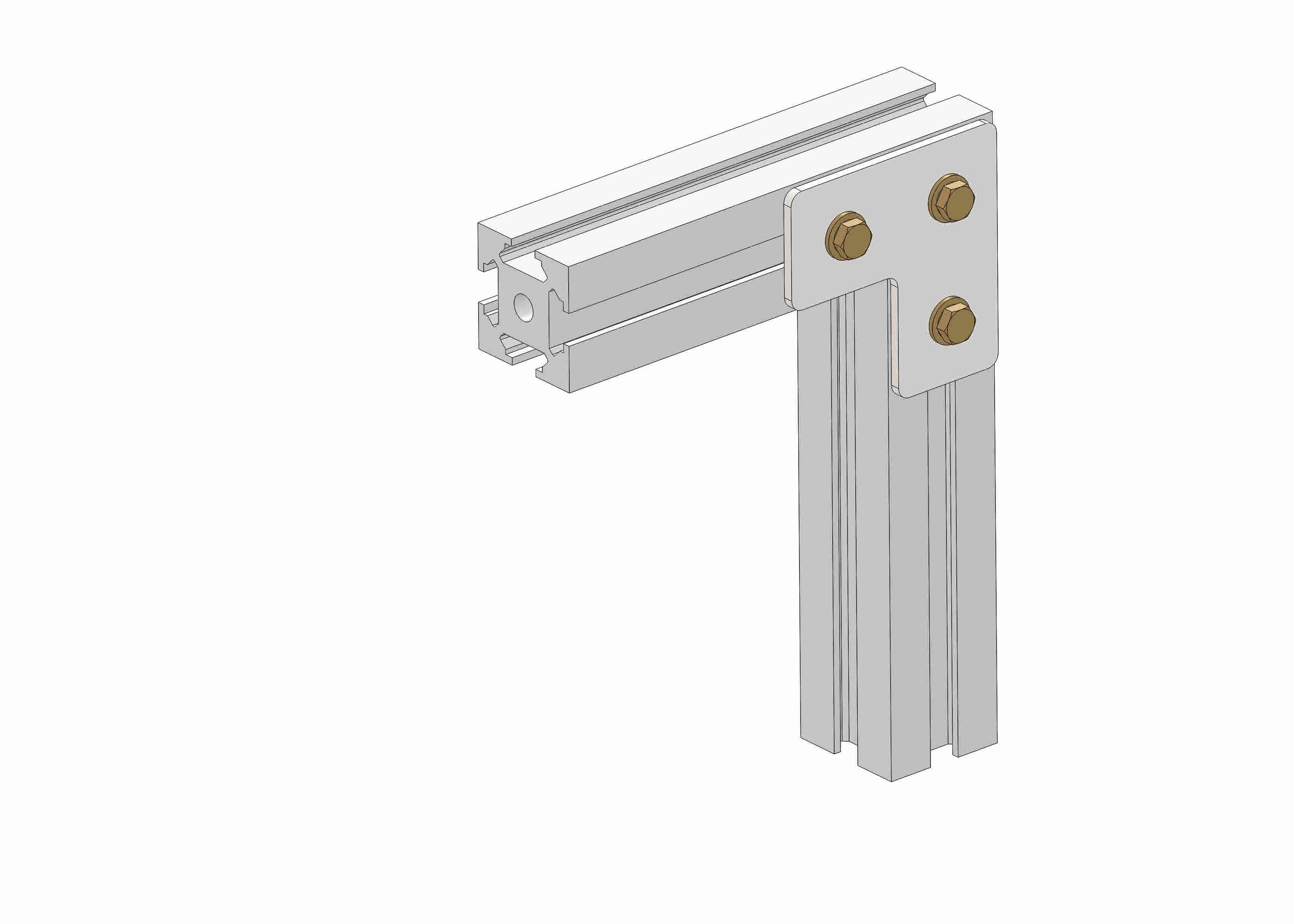 Euroflex Node sheet plate L-shaped to P50-AL - 55/85 | MISUMI