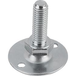 Levelling feet steel or stainless steel Form B (K0739) from KIPP | MISUMI