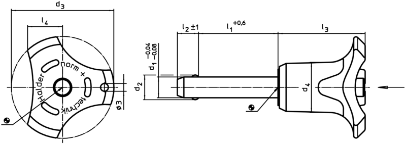 (22370.0164) Ball Lock Pins, self-locking from HALDER | MISUMI